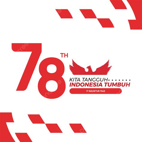 Official Frame For 78th Anniversary Of Hut Ri 17 August 1945 Vector