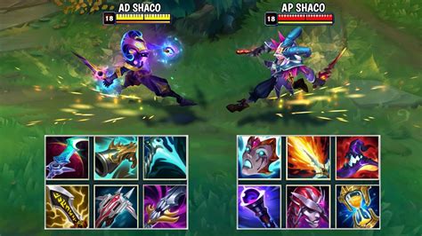 AP SHACO Vs AD SHACO S11 FULL BUILD FIGHTS Best Shaco Moments YouTube