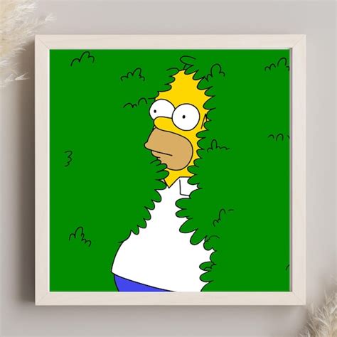 Homer Simpson Hiding In Bushes