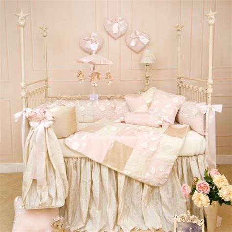 Glenna Jean Olivia Lace And Silk Bedding Baby Crib Bedding Luxury