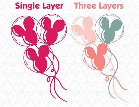 Mickey Balloons Svg Mouse Balloon Bunch Cut File Magical Etsy