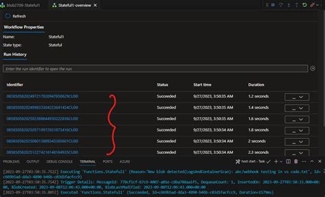 Standard Azure Blob Trigger Test Case Workflow Is Succeeded If We Run