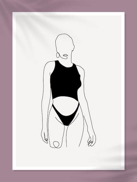 Premium Vector Aesthetic Woman Body Vector Line Art Drawings