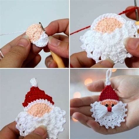 Patr N De Cara De Pap Noel A Crochet En Video Manual Crafts