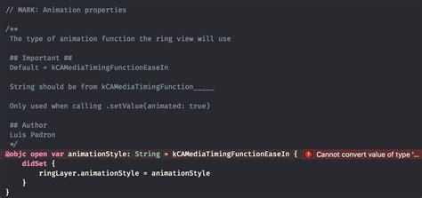 compile error cannot convert value of type camediatimingfunctionname to specified type
