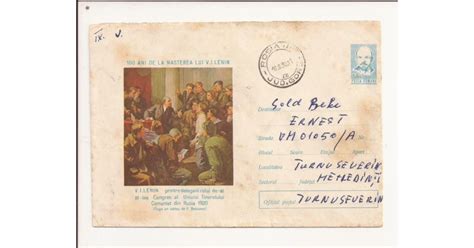 Plic FDC Romania 100 Ani De La Nasterea Lui V I Lenin Circulat 1970