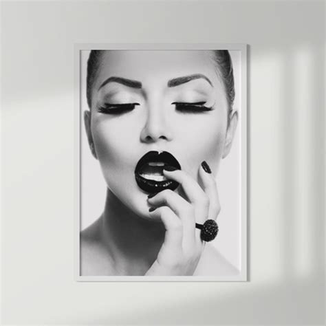 Fashion Model Print Fashion Wall Art Black And White Etsy