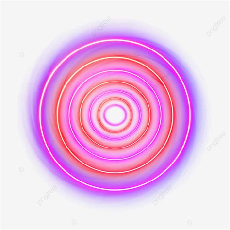 Moderno Círculo De Neón Multicapa PNG Círculo De Neón Efecto Círculo