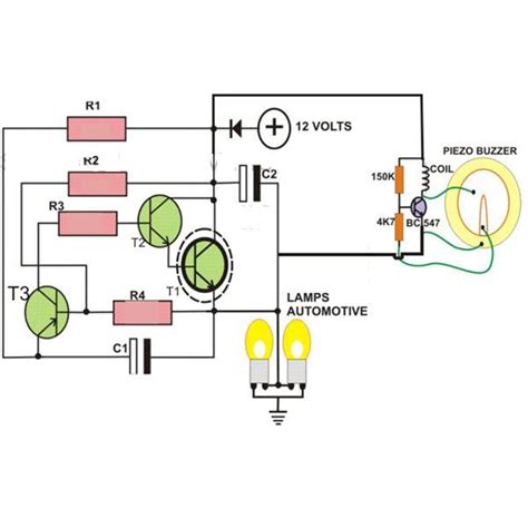 Battery Free Flasher Circuit