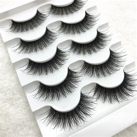 False Eyelashes Box Pairs Thick Black False Eyelashes Makeup Tips