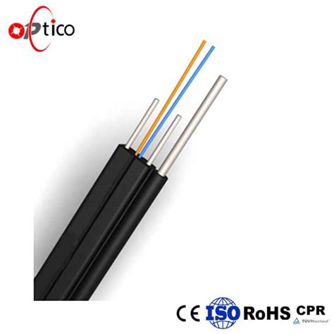 Cina 4 Core G657A Outdoor Fiber Optic FTTH Drop Cable Produsen Dan