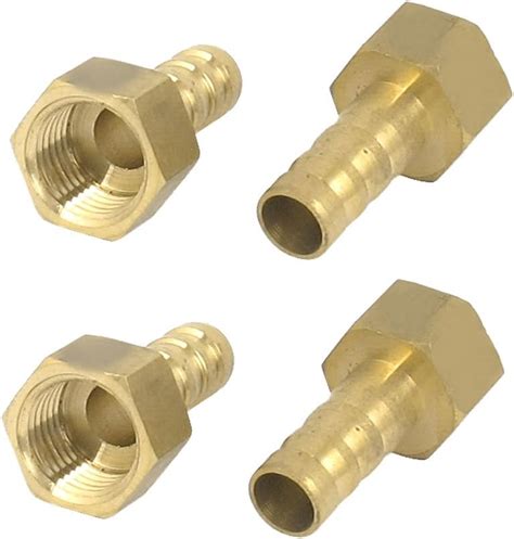 sourcing map 4pcs Raccord Cannelé 1 4BSP Filetage 8mm Tube Diamètre