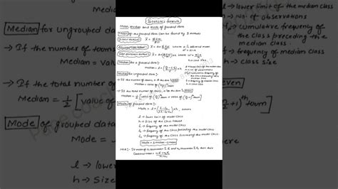 Statistics Class Maths Formulas Pdf Statistics Formula For Cbse