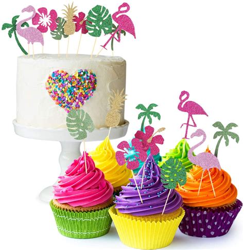 Edible Cake Topper Frosting Strips For Sides Tropical Party Pineapple