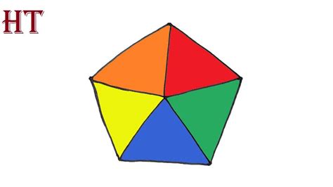 how to draw a pentagon easy step by step