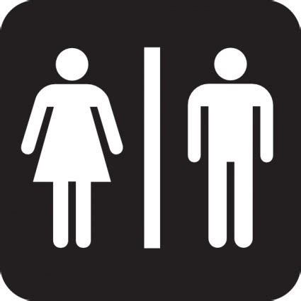 Laki Laki Perempuan Kamar Mandi Clip Art Vektor Clip Art Vektor