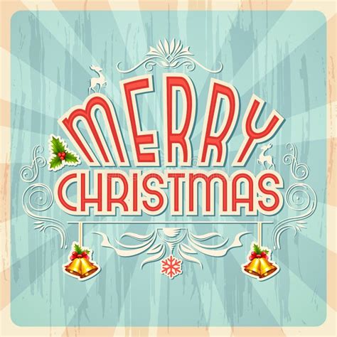 Ejemplo De La Tarjeta Postal Del Vintage De La Feliz Navidad