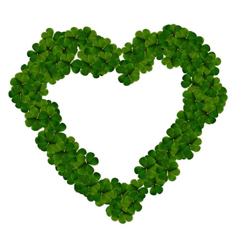 Heart Made Of Many Shamrocks Transparent Png Stickpng