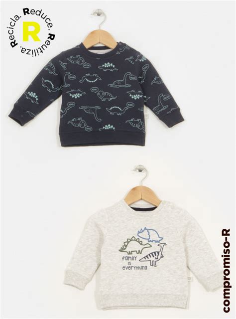 Ripley POLERA MANGA LARGA NIÑO BABY HARVEST GRIS CLARO PACK X2