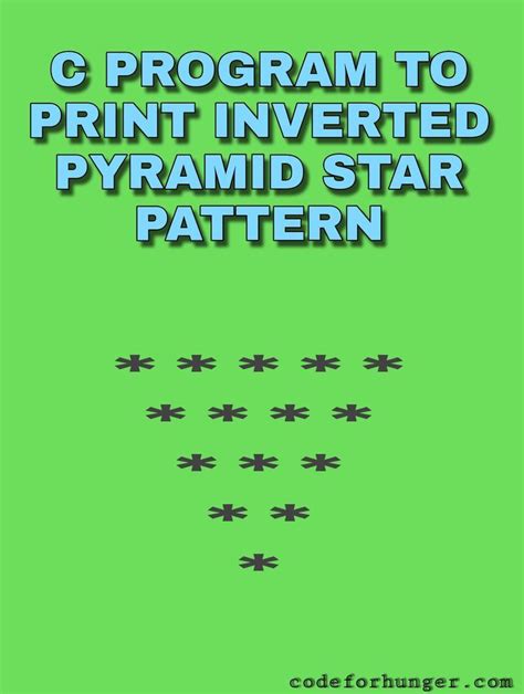 c program to print inverted pyramid star pattern inverted pyramid star patterns pyramids