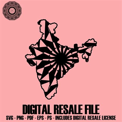 India Map Svg Files For Silhouette Mandala Art Mandala Pdf India Map