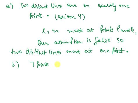 solved 2 1 12 consider the axiomatic system with the undefined terms point line and on and