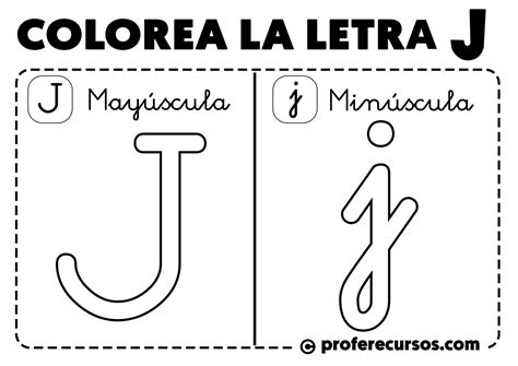 Colorear Letra J