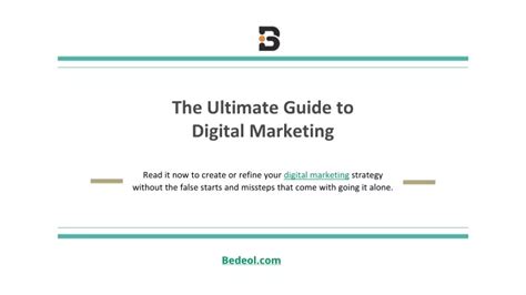 PPT The Ultimate Guide To Digital Marketing PowerPoint Presentation