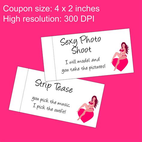 Sexy Birthday Gift For Him Printable Naughty Coupons Book Sexy