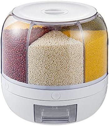 Distributeur de Riz Distributeur de Céréales Rotatif en PP à 6 Grilles