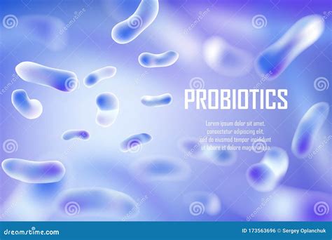 Bacteria Probiotics And Viruses Cell Ad Design Abstract Realistic