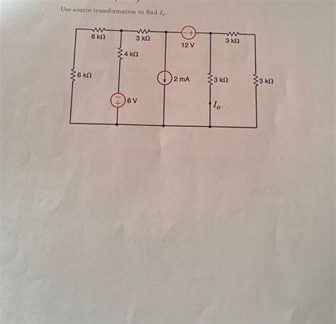 Solved Use Source Transformation To Find Io Chegg