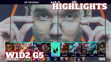 VIT Vs FNC Highlights Week 1 Day 2 S12 LEC Spring 2022 Vitality