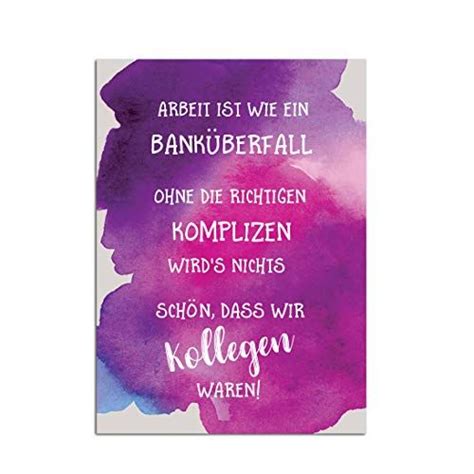Postkarte Kollegen Abschied Banküberfall Kollegen Geschenk Postkarte