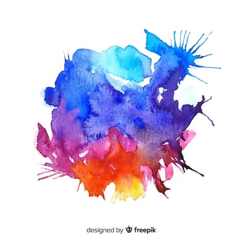 Fundo de respingo colorido em aquarela Vetor Grátis