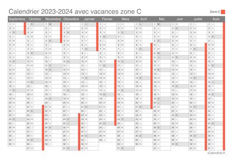 Calendrier Des Vacances Scolaires Zone C Janna Loraine