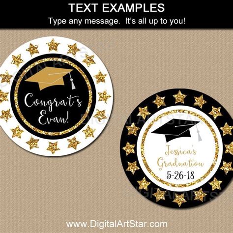 Graduation Cupcake Toppers Printable Graduation Party Decoration