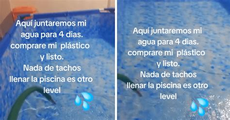 Tiktok Viral Peruana Junta Agua En Una Piscina Tras El Anuncio Del