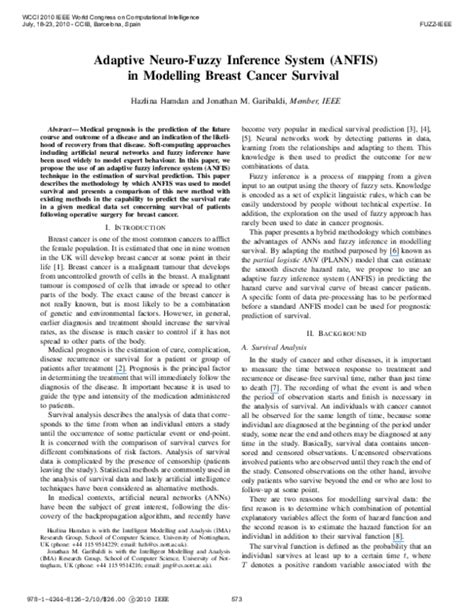 pdf adaptive neuro fuzzy inference system anfis in modelling breast cancer survival