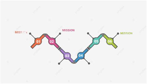 Timeline Infographic Template With 6 Options Connection Processes