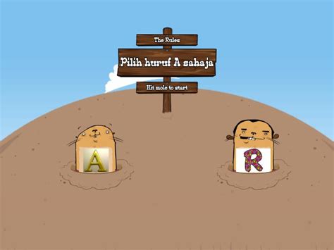 Mengenal Huruf A A Whack A Mole