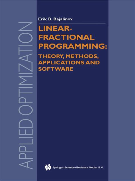 bajalinov linear fractional programming 1st edition pdf matrix mathematics linear