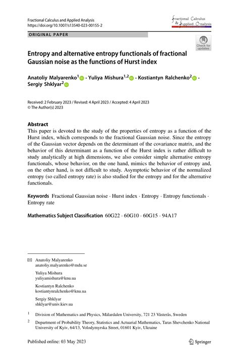 pdf entropy and alternative entropy functionals of fractional gaussian noise as the functions