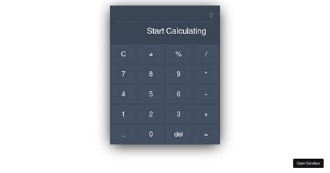 React Calculator Codesandbox