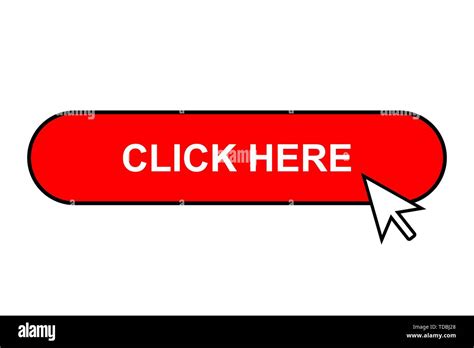 Click Here Button With Cursor Icon Template For Your Design Stock
