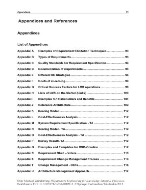 Fillable Online Appendices And References Fax Email Print PdfFiller