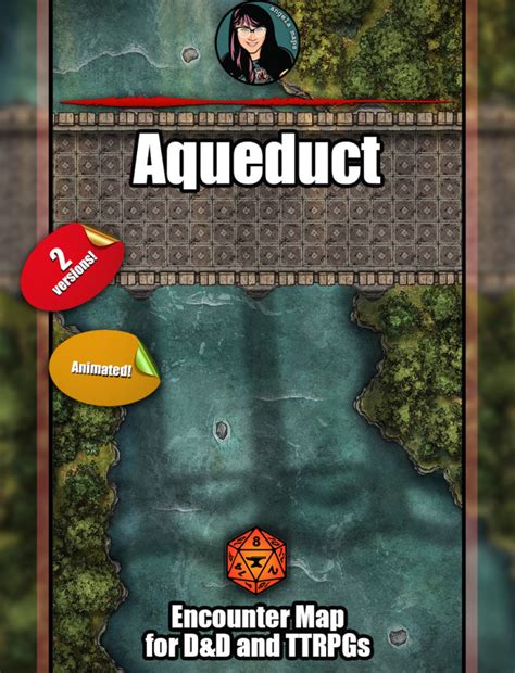 Aqueduct Battle Map With Foundry VTT Support Animated WEBM