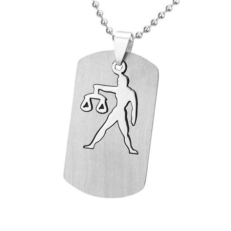 Fako Bijoux Ketting Rvs Hanger Sterrenbeeld Open Weegschaal