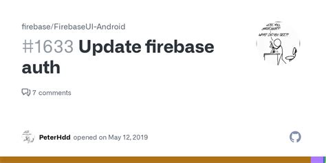 Update Firebase Auth Issue 1633 Firebase FirebaseUI Android GitHub