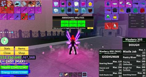 Blox Fruits Account Lvl Max Cyborg V Full Gear Dough Fruit V
